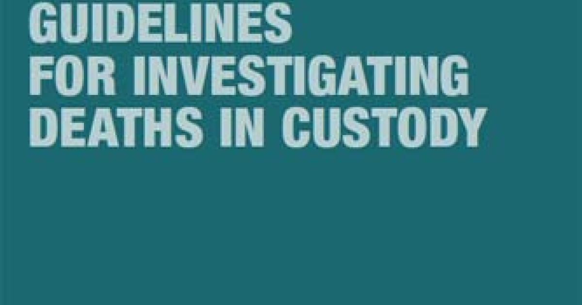 Guidelines for Investigating Deaths in Custody | International ...