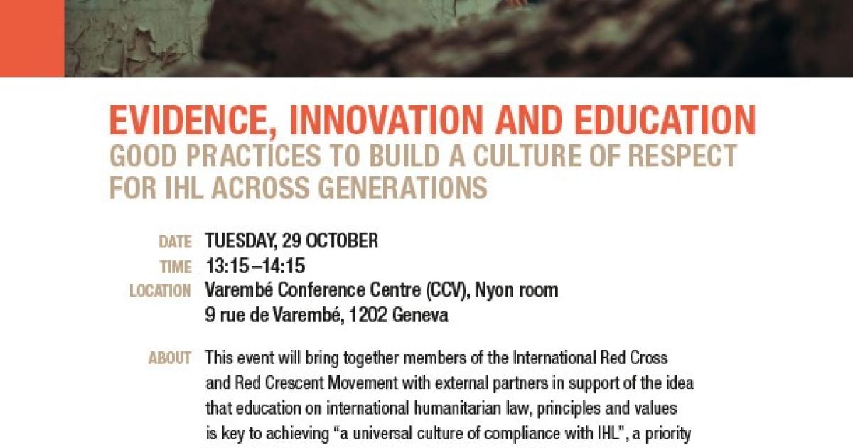 Evidence Innovation Education Leaflet | International Committee of the ...